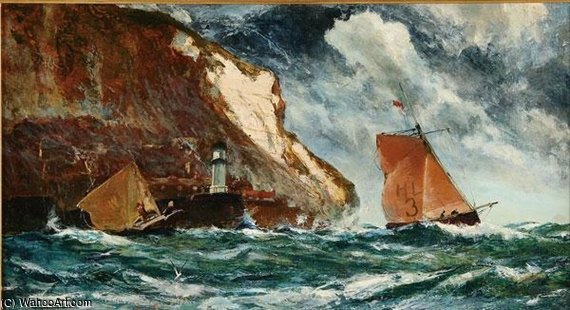 Get Art Reproductions Rounding The White Cliffs Of Dover by Edwin Ellis ...