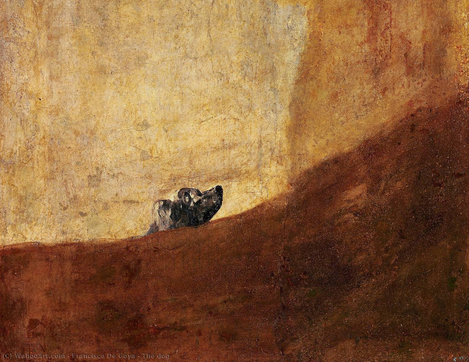Buy Museum Art Reproductions The dog, 1823 by Francisco De Goya (1746 ...