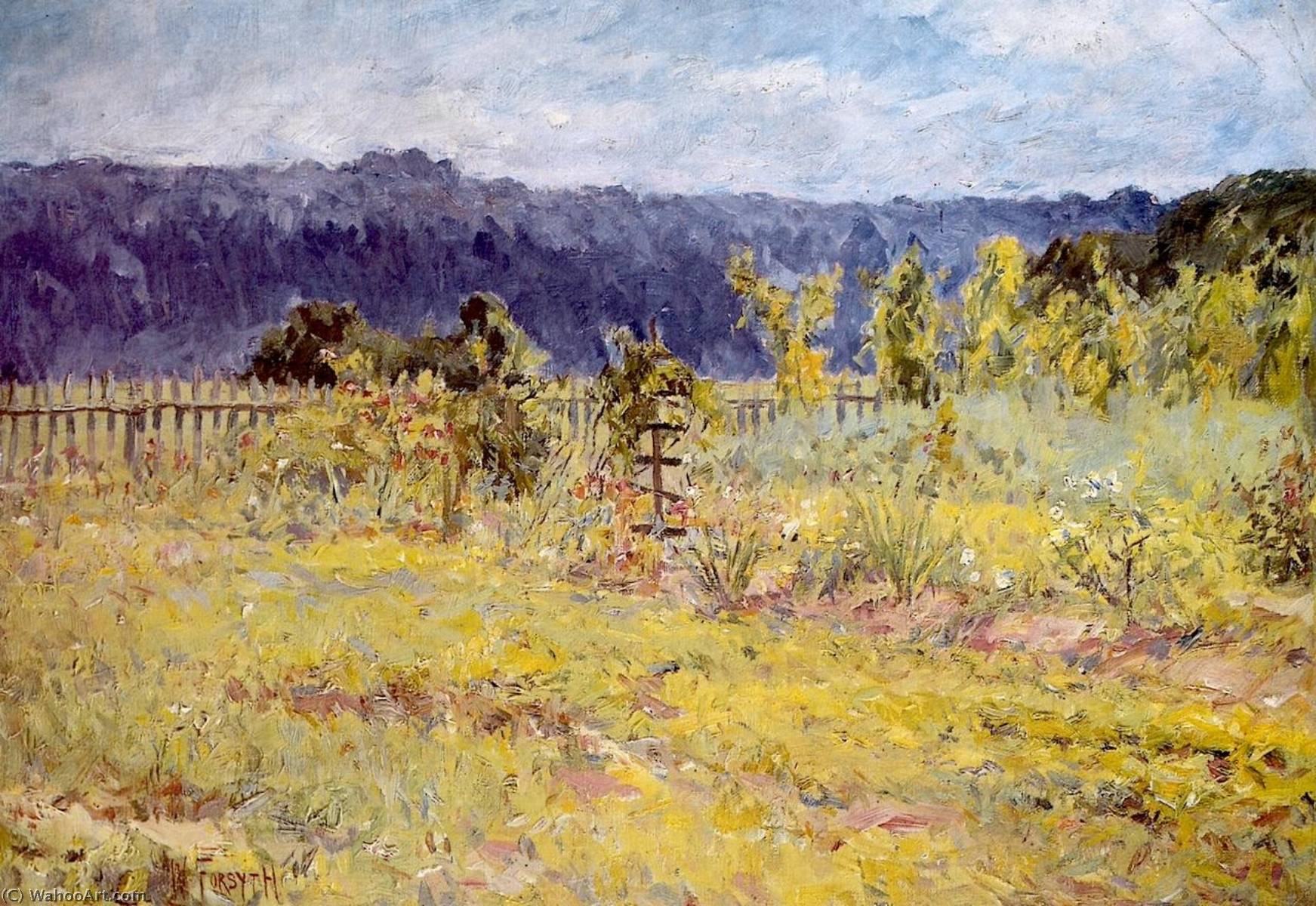 Flower Garden, Cedar Farm, 1897 by William Forsyth William Forsyth ...