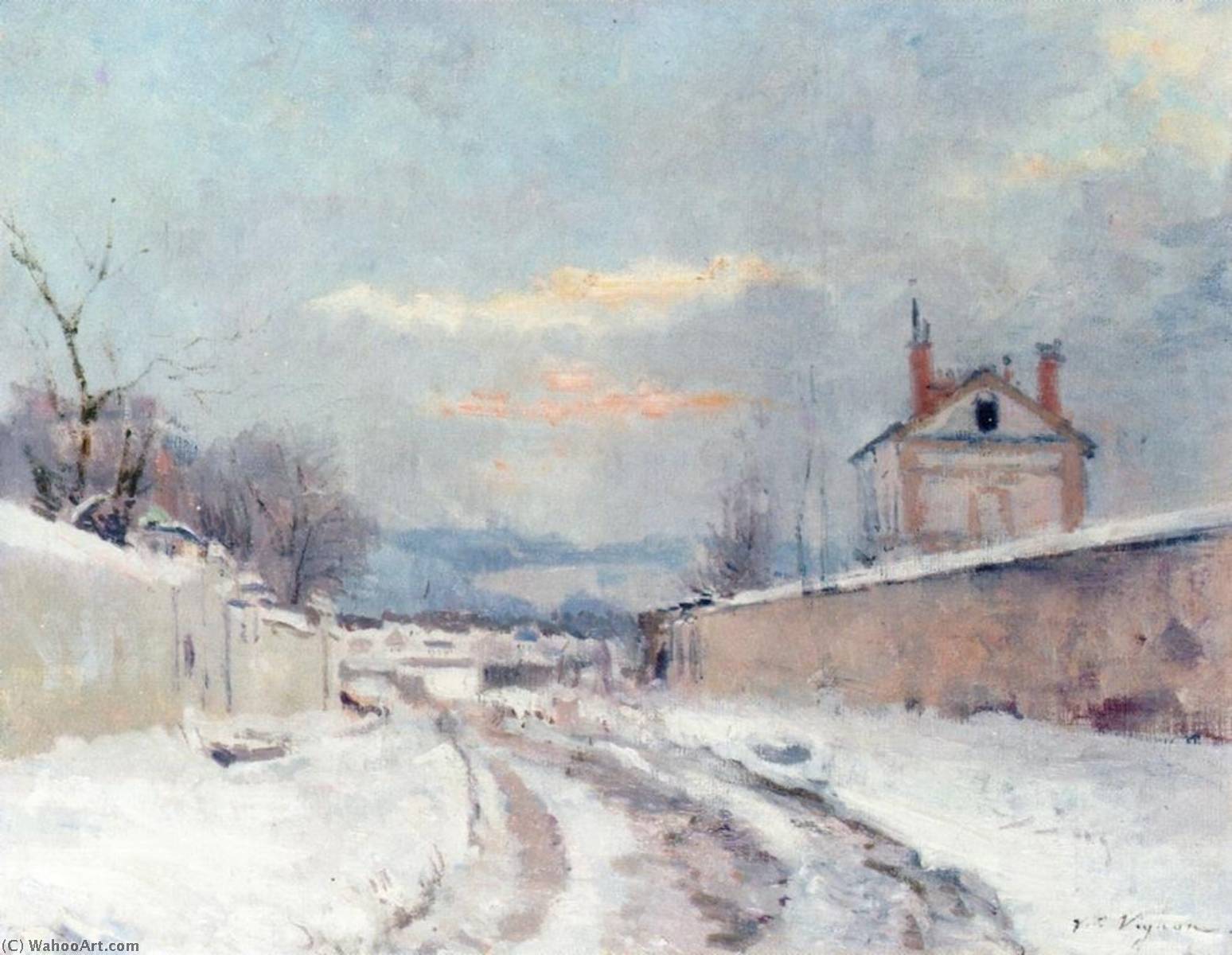 Get Art Reproductions Entrance to a Village in the Snow by Victor ...