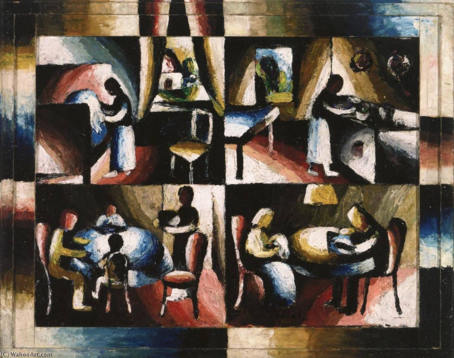 Museum Art Reproductions Housekeeping, 1919 by Arthur Segal (1875-1944 ...