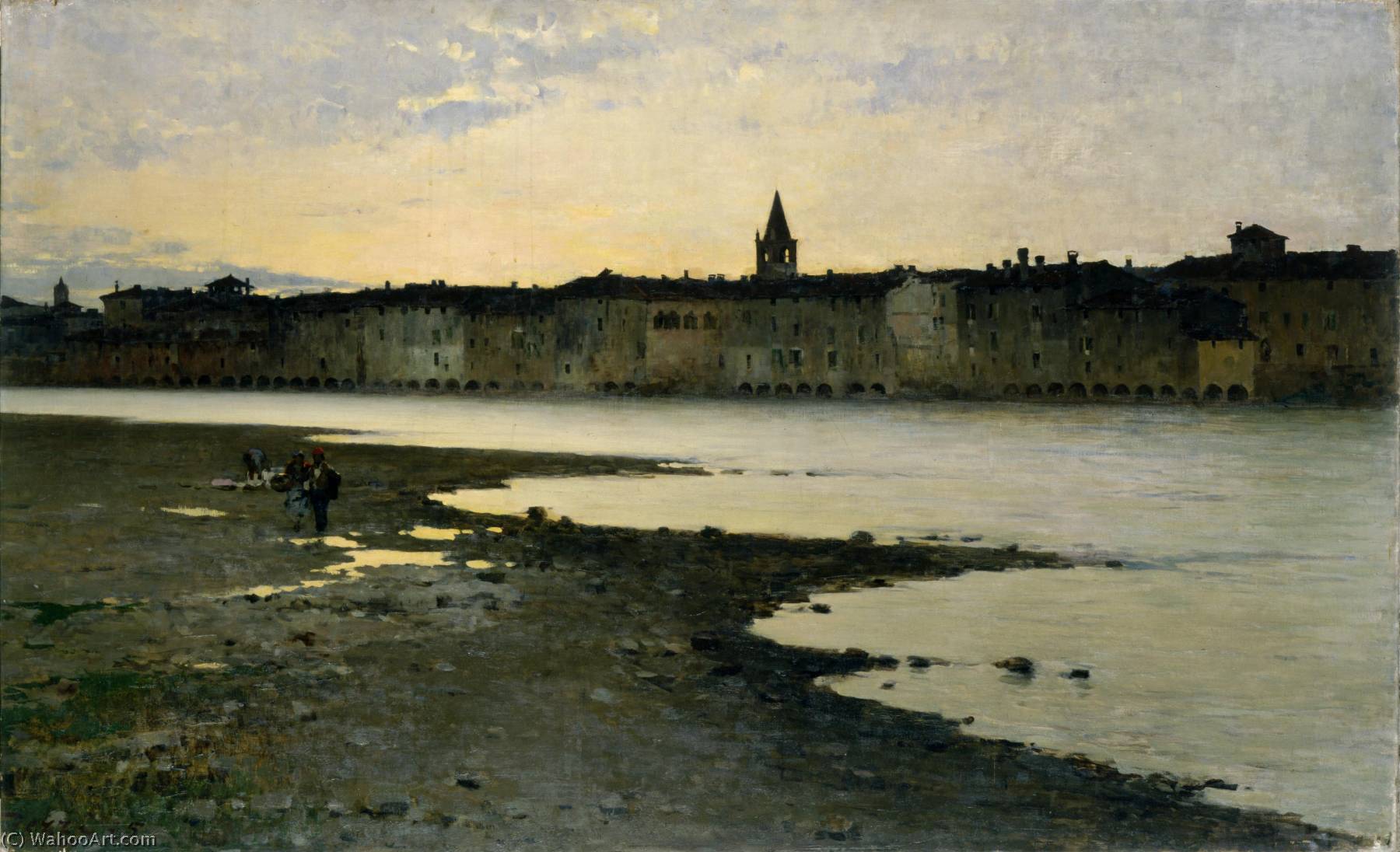 Get Art Reproductions Italiano Sulle rive dell`Adige, 1885 by ...