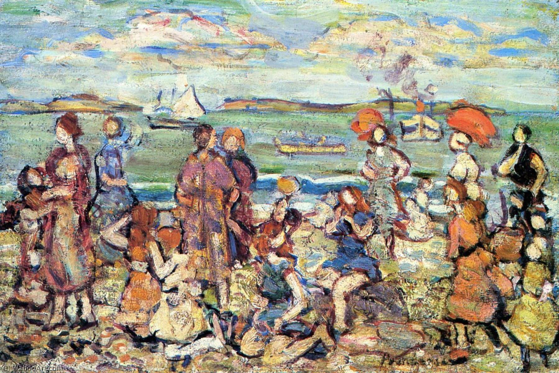 Purchase Oil Painting Replica The Inlet, 1913 by Maurice Brazil ...