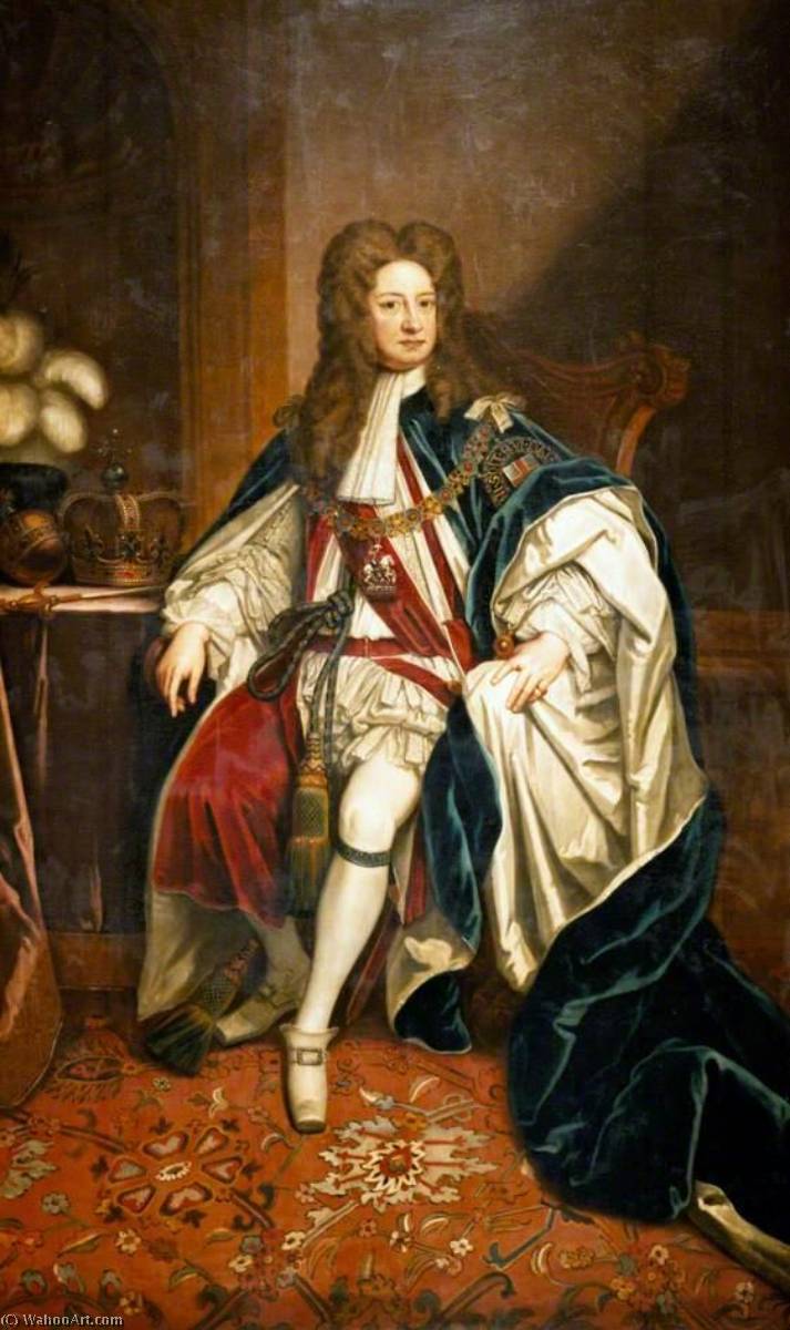 Order Artwork Replica George I by Bt Sir Godfrey Kneller (1646-1723 ...
