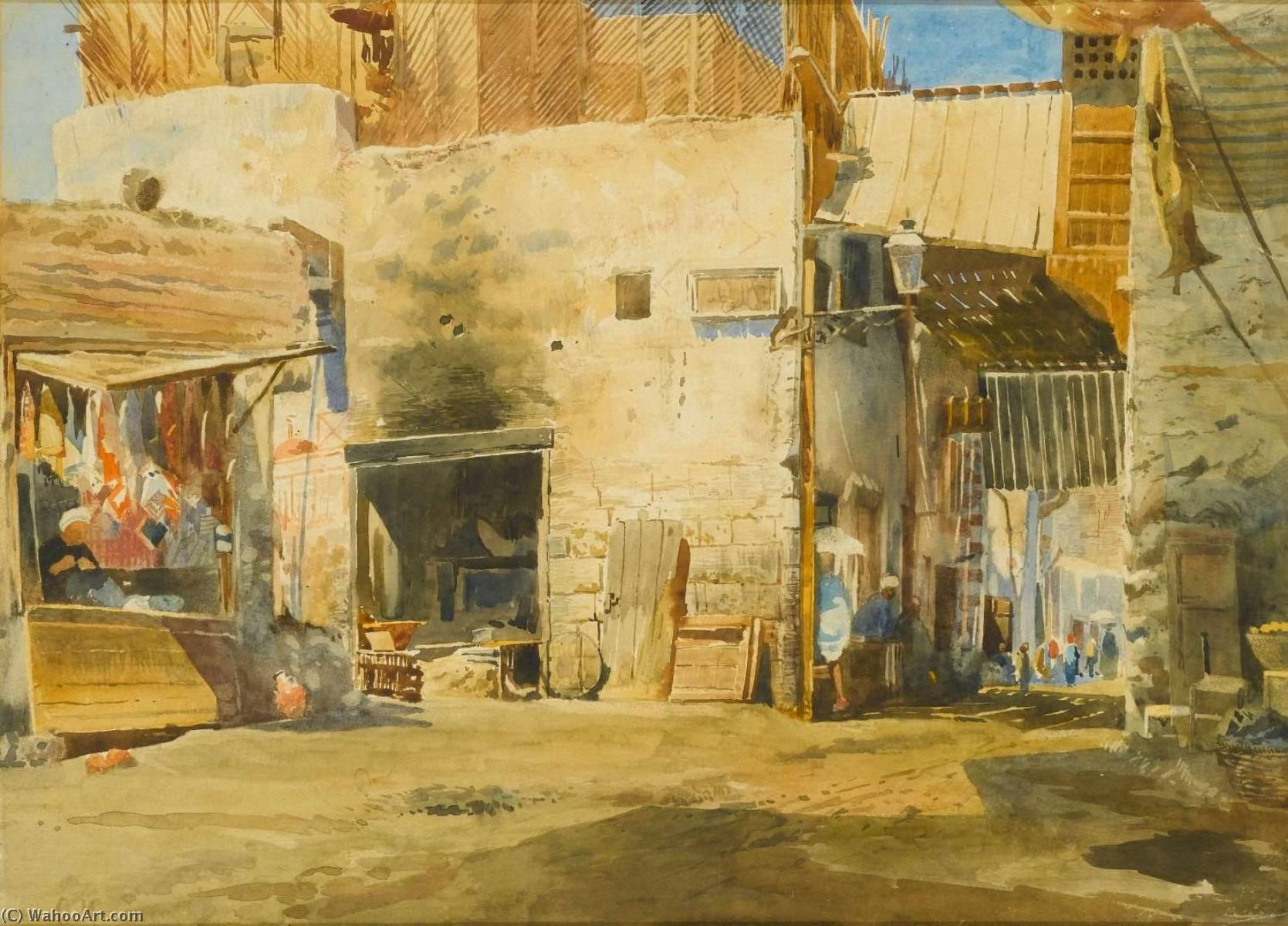 Get Paintings Reproductions A Cairo Street Scene, 1875 by Konstantin ...