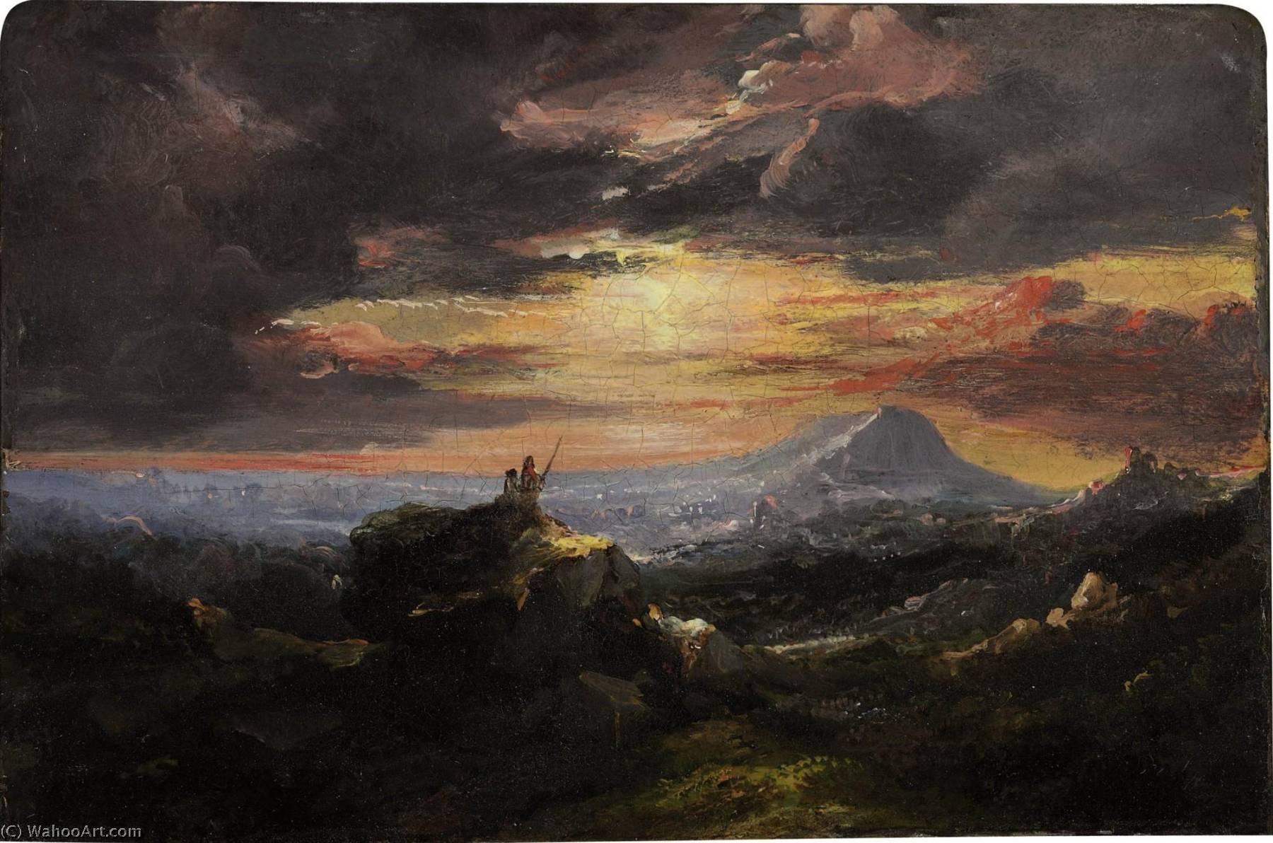 Purchase Oil Painting Replica Mountainous Landscape at Sunset by James ...