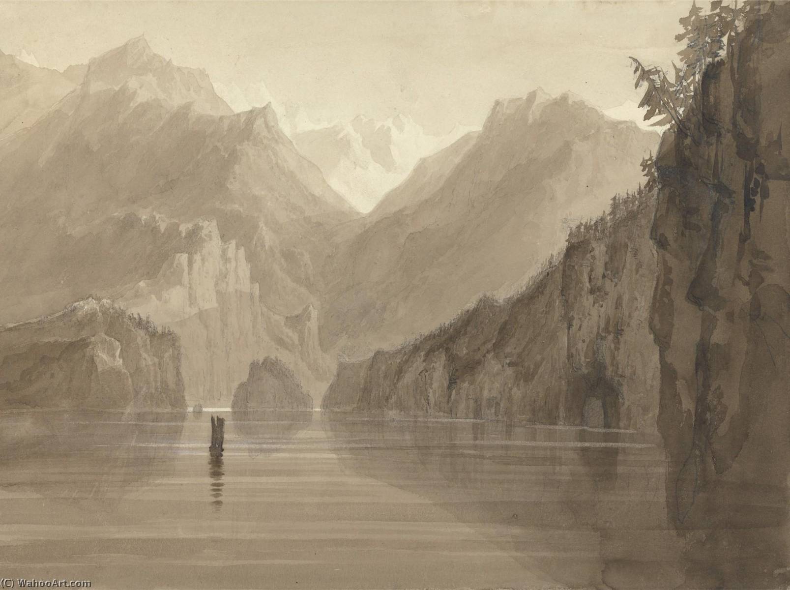 Obtenir Reproductions De Peintures Un lac en Norvège, 1825 de James ...
