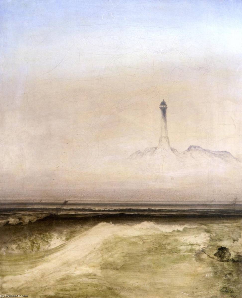 Get Paintings Reproductions Lighthouse in Mist, 1865 by Peder Balke ...