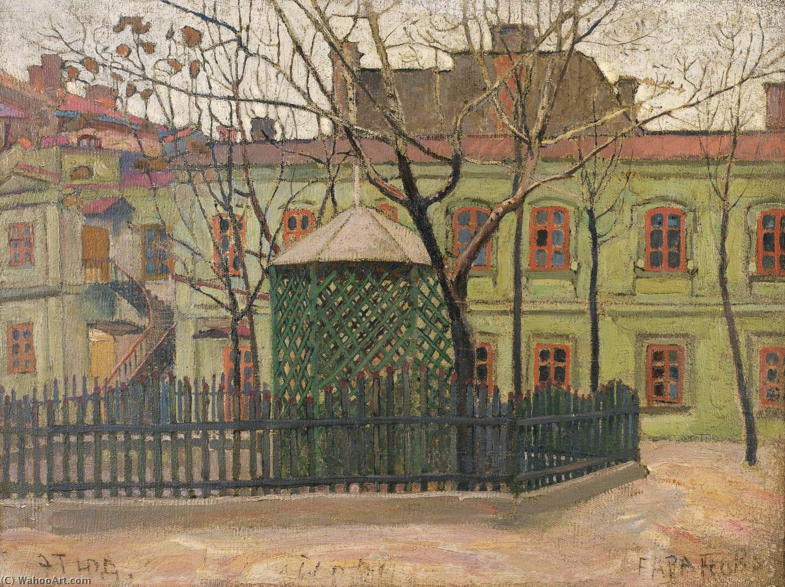 Purchase Oil Painting Replica The Green House on the Square by Vladimir ...