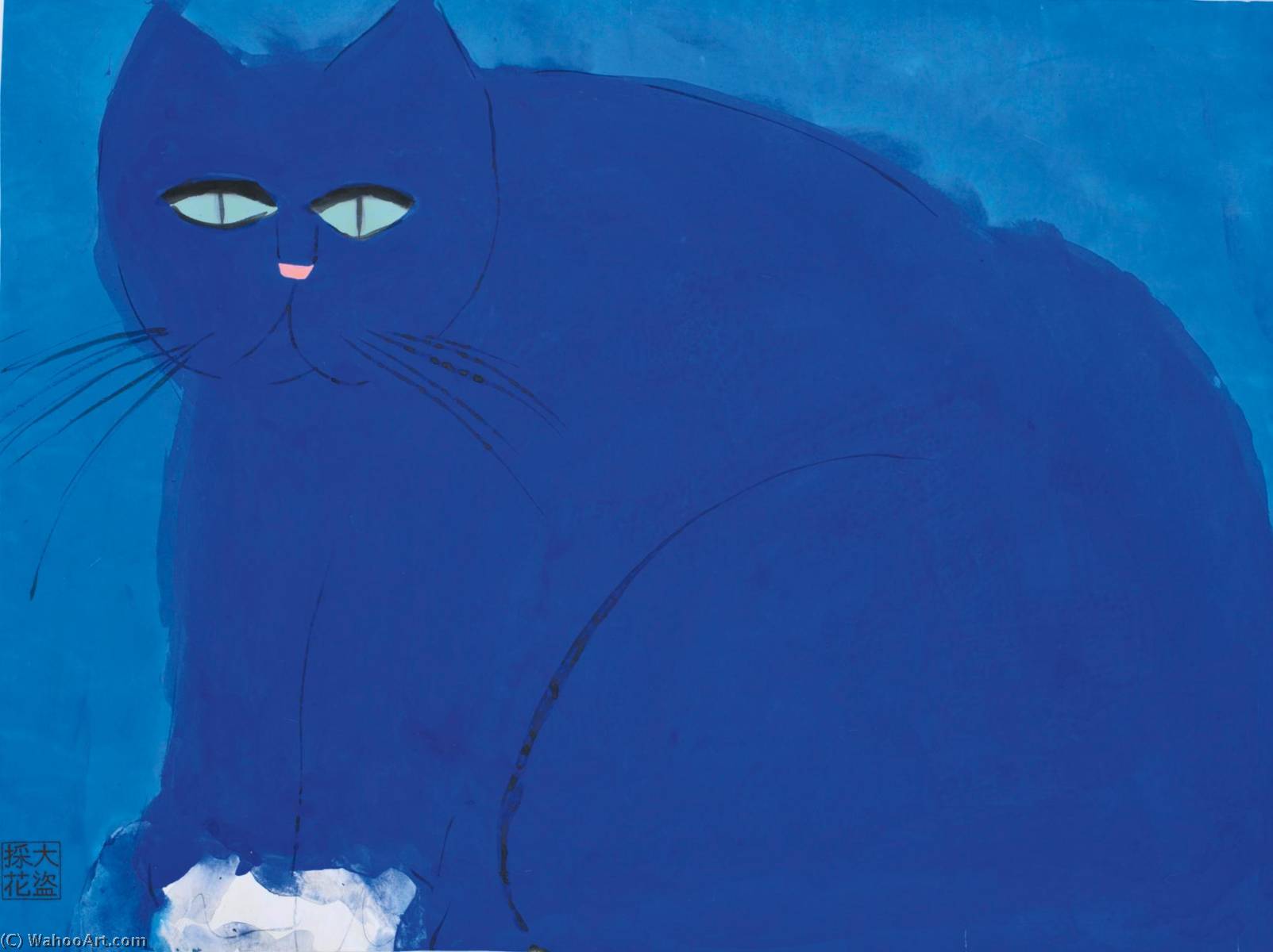 Blue Cat by Walasse Ting (1929-2010, China) Walasse Ting | ArtsDot.com