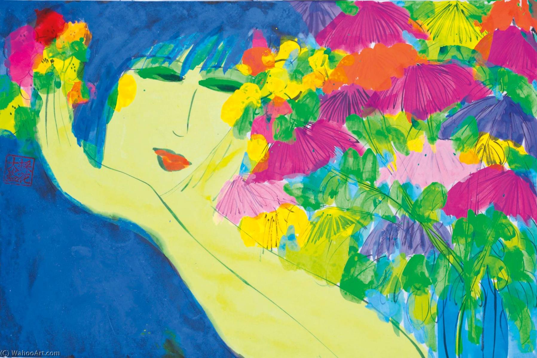 Lady by Walasse Ting (1929-2010, China) Walasse Ting | ArtsDot.com