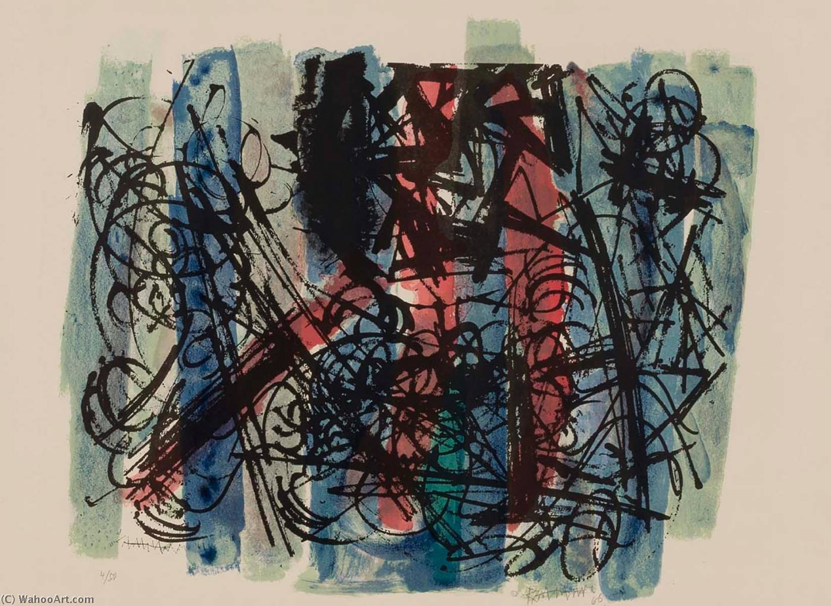 Buy Museum Art Reproductions Of the Dawns Rose and Blue, 1966 by ...