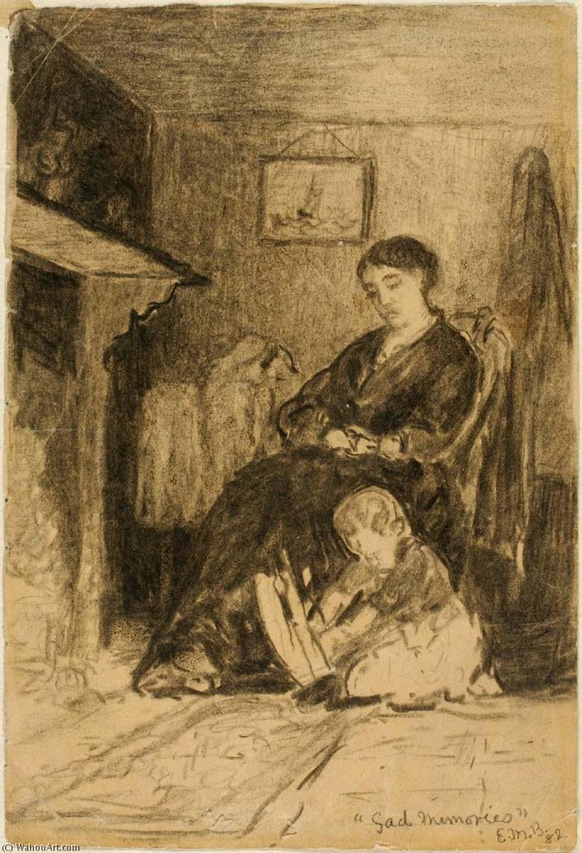 Artwork Replica Sad Memories, 1892 by Edward Mitchell Bannister (1828 ...