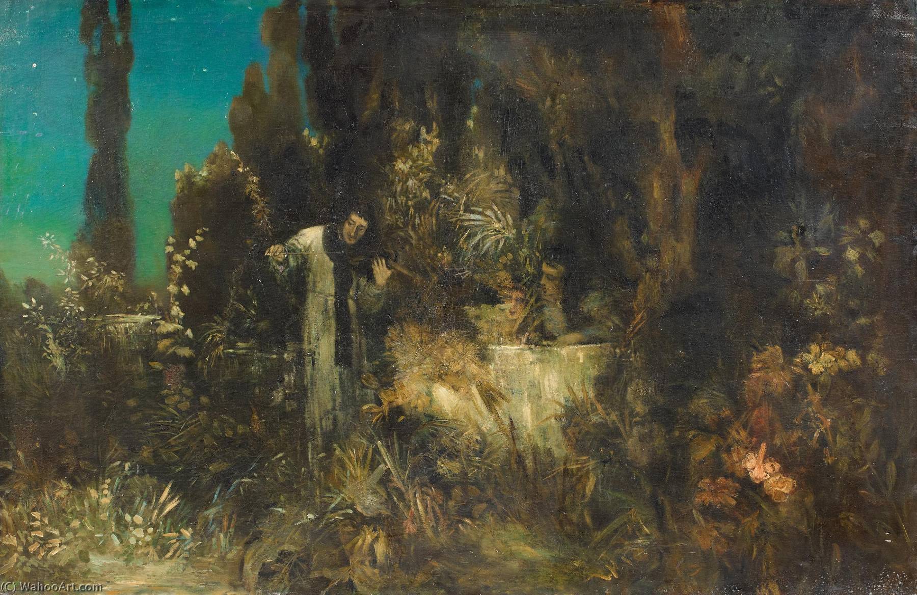 Museum Art Reproductions Im Klostergarten, 1875 by Fritz Von Uhde (1848 ...