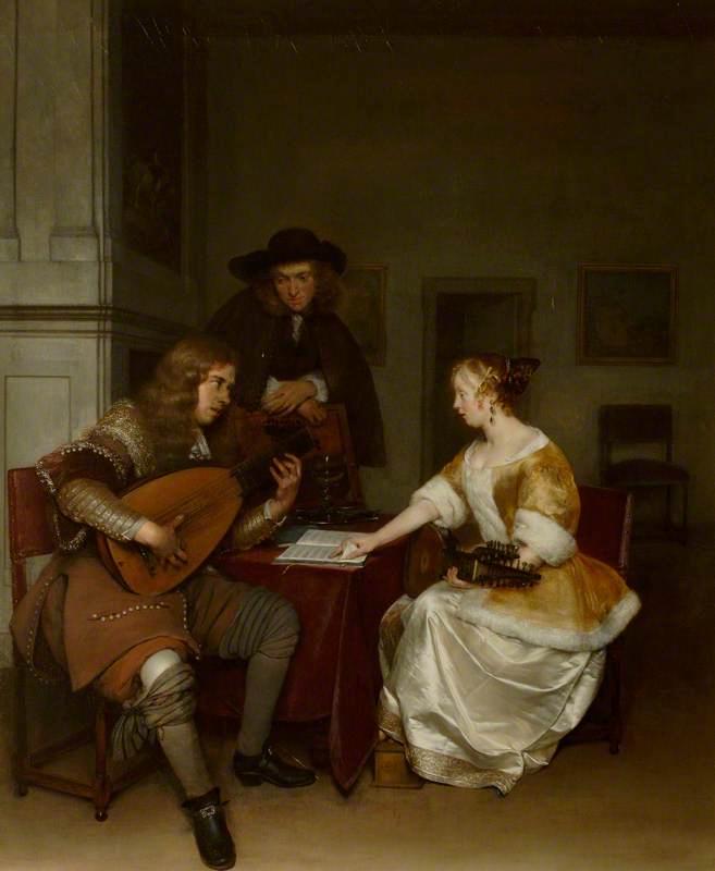 Museum Art Reproductions The Duet, 1675 by Gerard Ter Borch The Younger ...