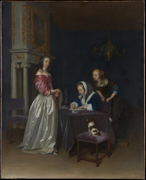 Buy Museum Art Reproductions Curiosity, 1660 by Gerard Ter Borch The ...
