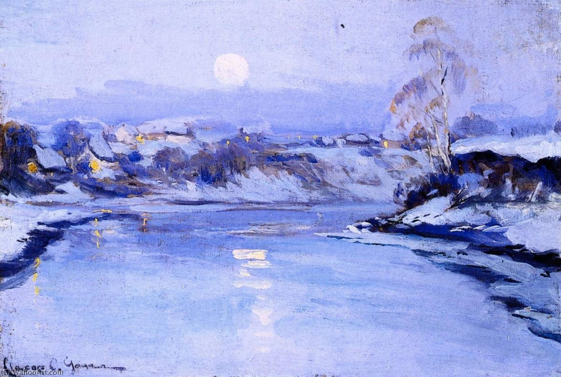 Museum Art Reproductions Moonrise, 1909 by Clarence Alphonse Gagnon ...