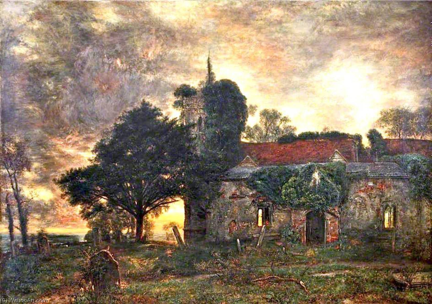 Get Paintings Reproductions Evensong, 1873 by Henry Mark Anthony (1817 ...