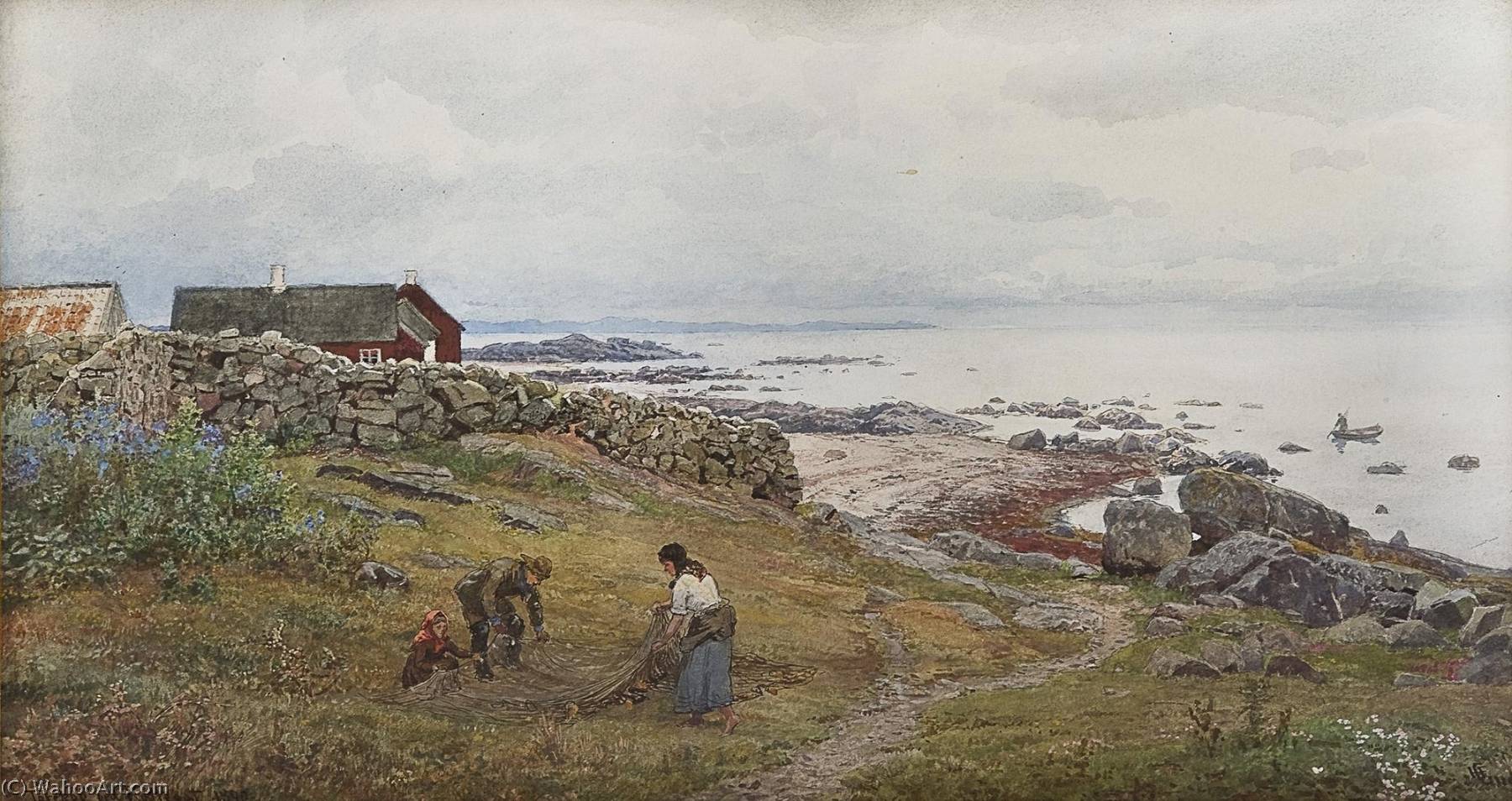 Artwork Replica From Torekov the Kattegat, 1890 by Hans Fredrik Gude ...