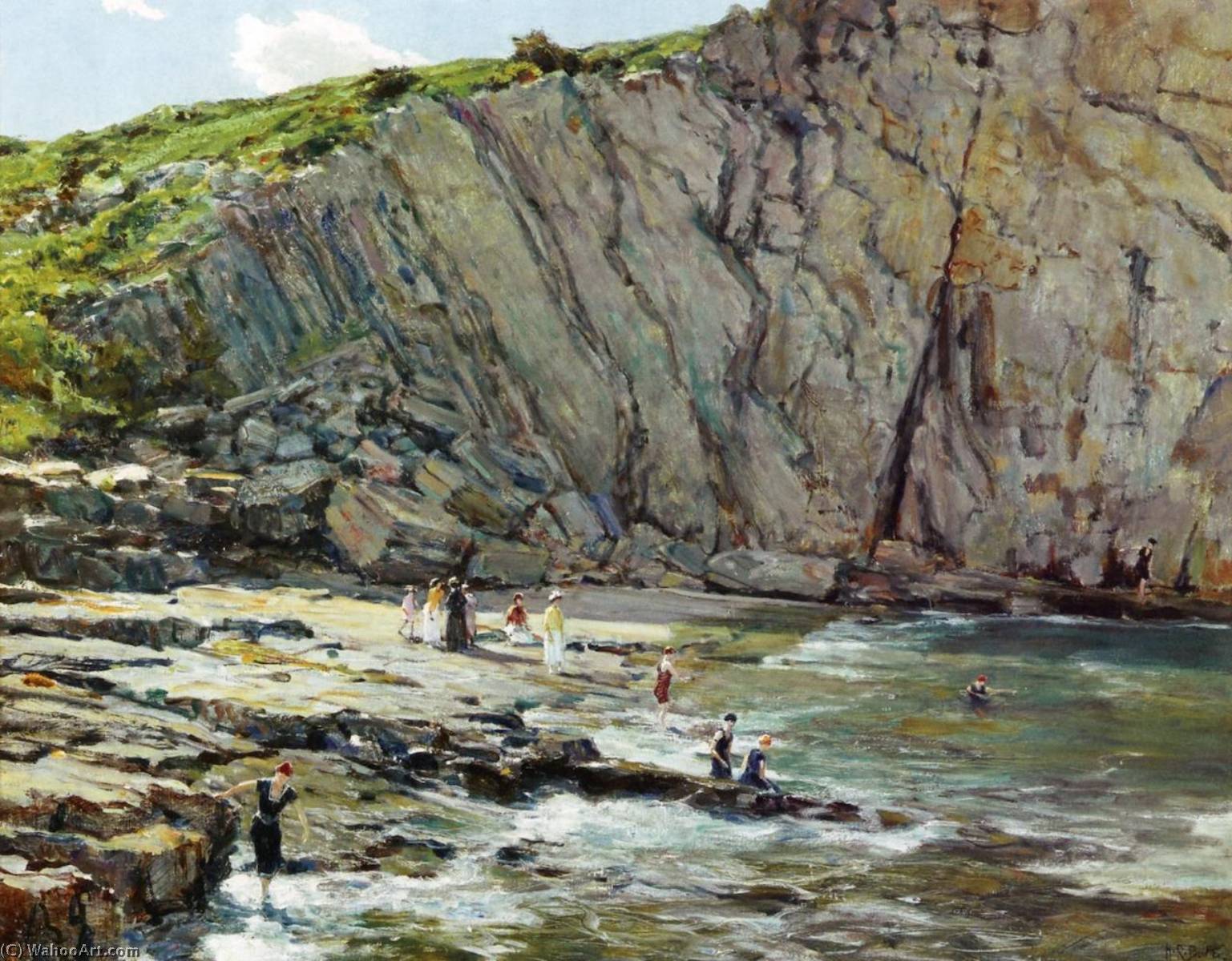 Artwork Replica Maine Cliffs in Sunlight by Howard Russell Butler (1856 ...