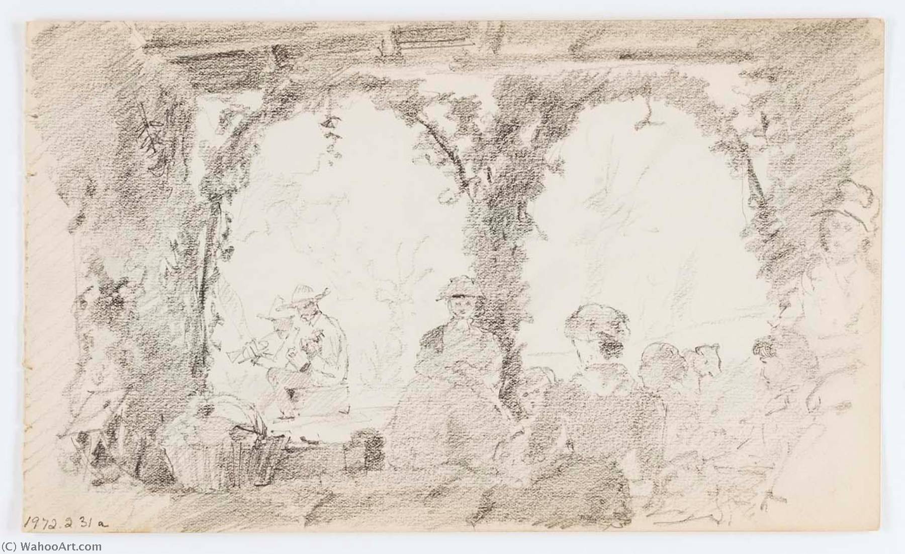 Art Reproductions Untitled (Seated Figures and Musicians) by Howard ...