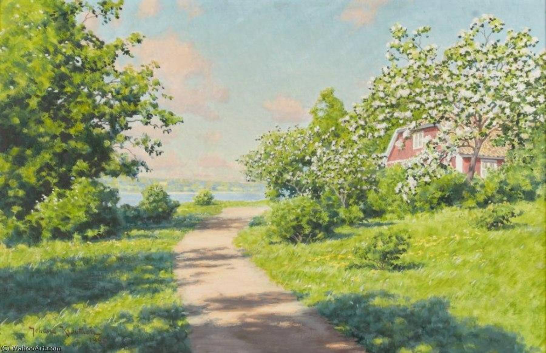 Museum Art Reproductions House on the lake, 1924 by Johan Krouthén ...