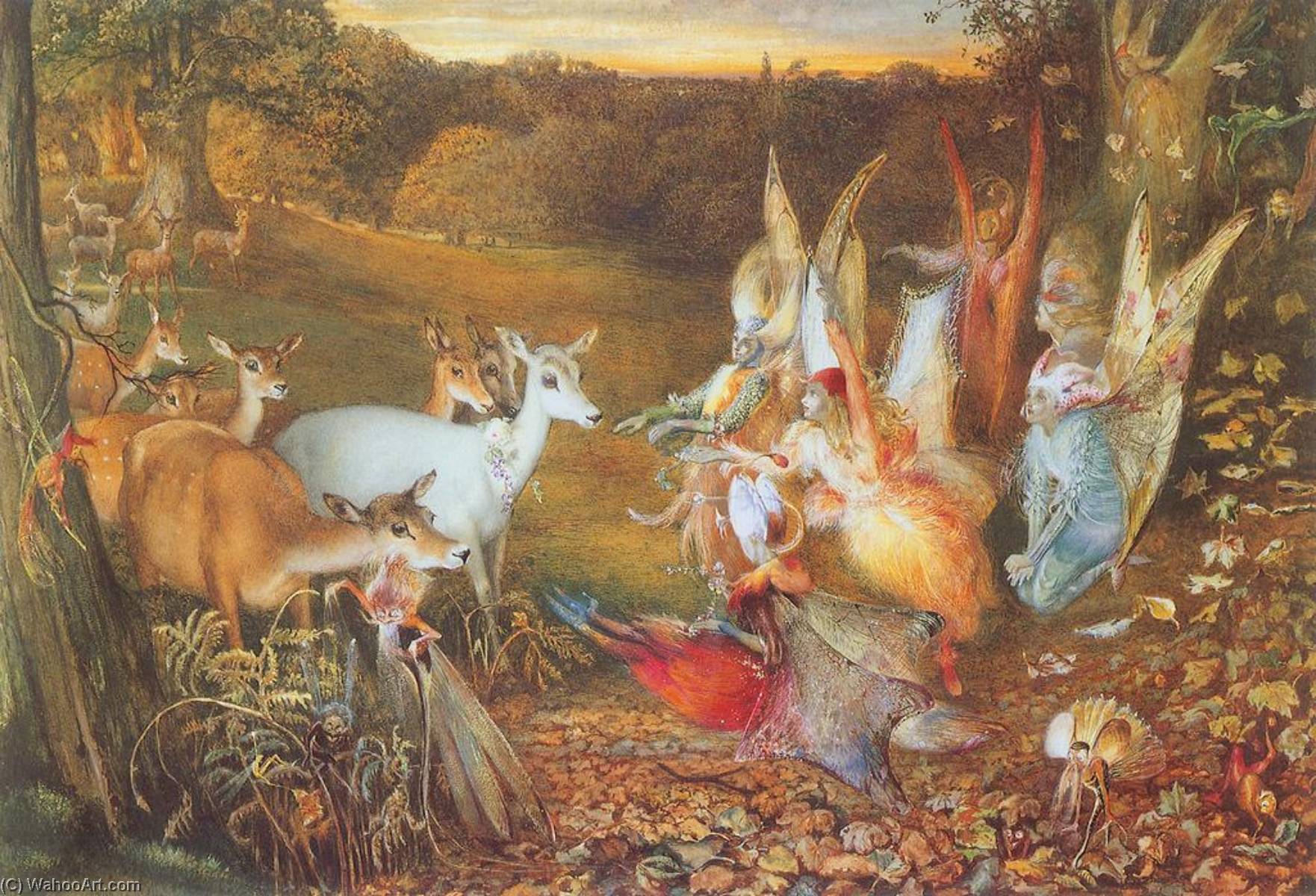 Artwork Replica The Enchanted Forest by John Anster Christian ...