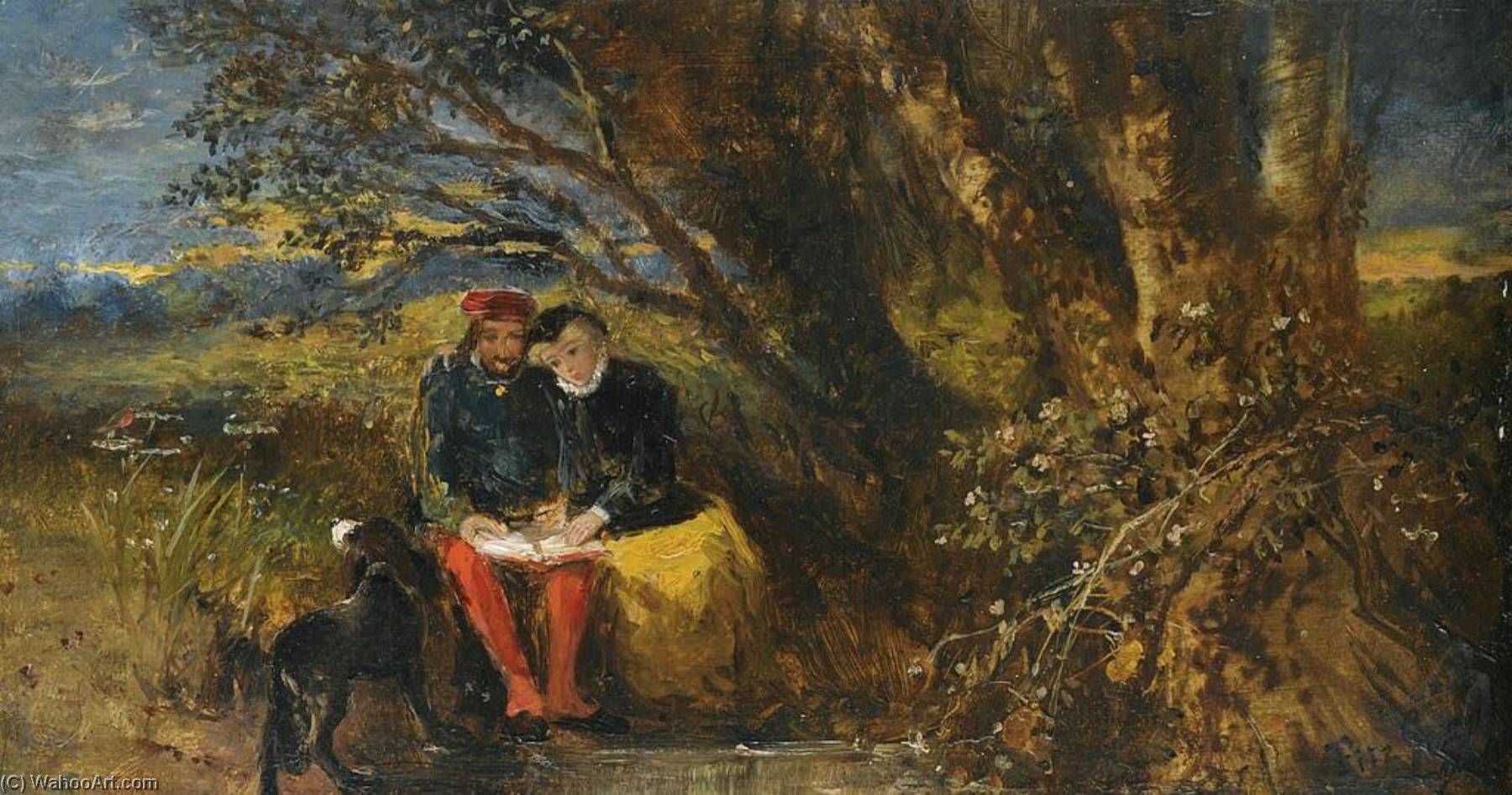 Buy Museum Art Reproductions Faust and Marguerite by John Anster ...