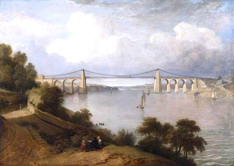 Buy Museum Art Reproductions The Menai Bridge, 1828 by George Arnald ...