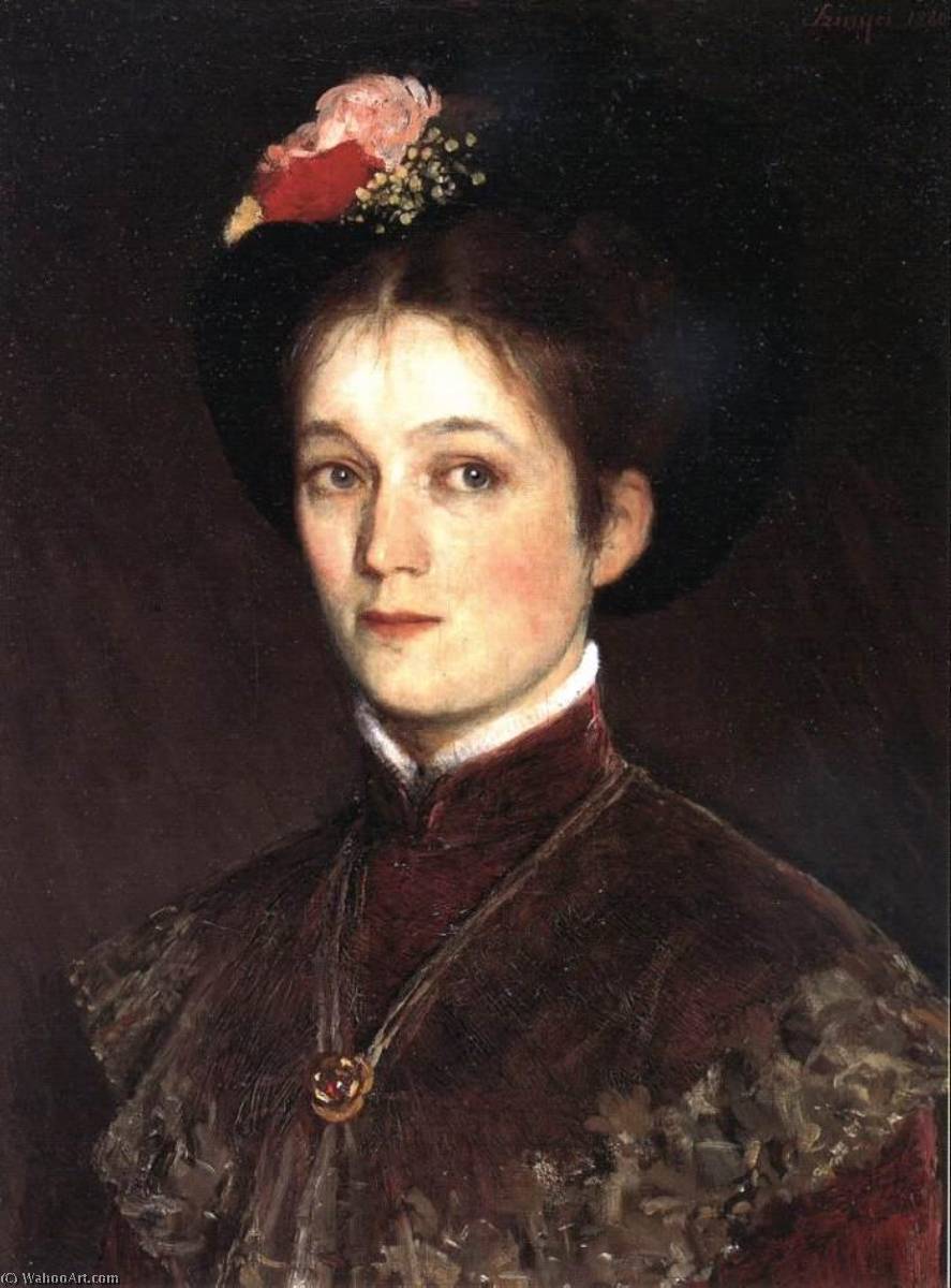 Grabados De Calidad Del Museo Retrato de la esposa del artista, 1880 de ...