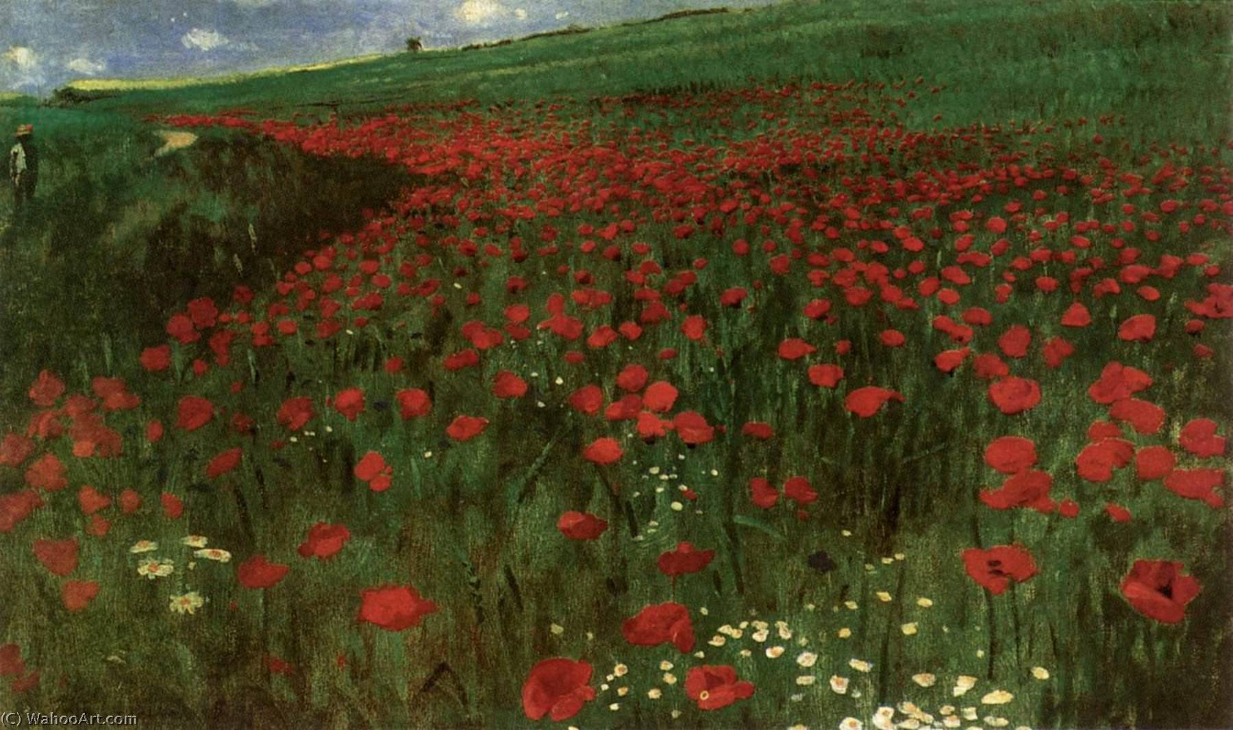 Artwork Replica A Field of Poppies, 1896 by Pal Szinyei Merse | ArtsDot.com