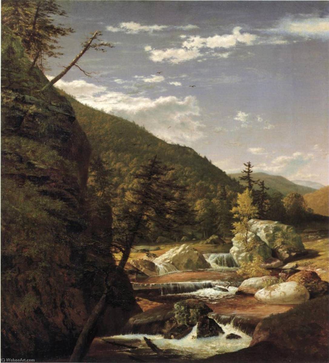 Buy Museum Art Reproductions Mountain Pools by Paul Weber (1823-1916 ...