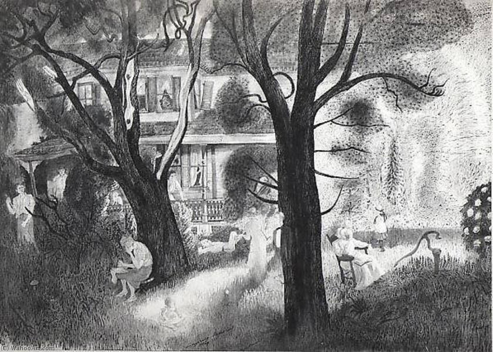 Paintings Reproductions Lingering Memories, 1954 by Peggy Bacon ...