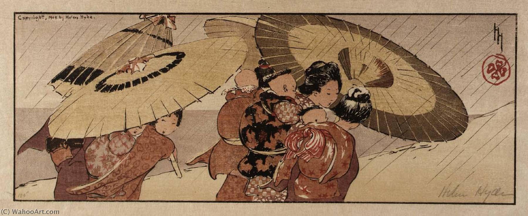 Get Art Reproductions A Summer Shower, 1909 by Helen Hyde (1868-1919 ...