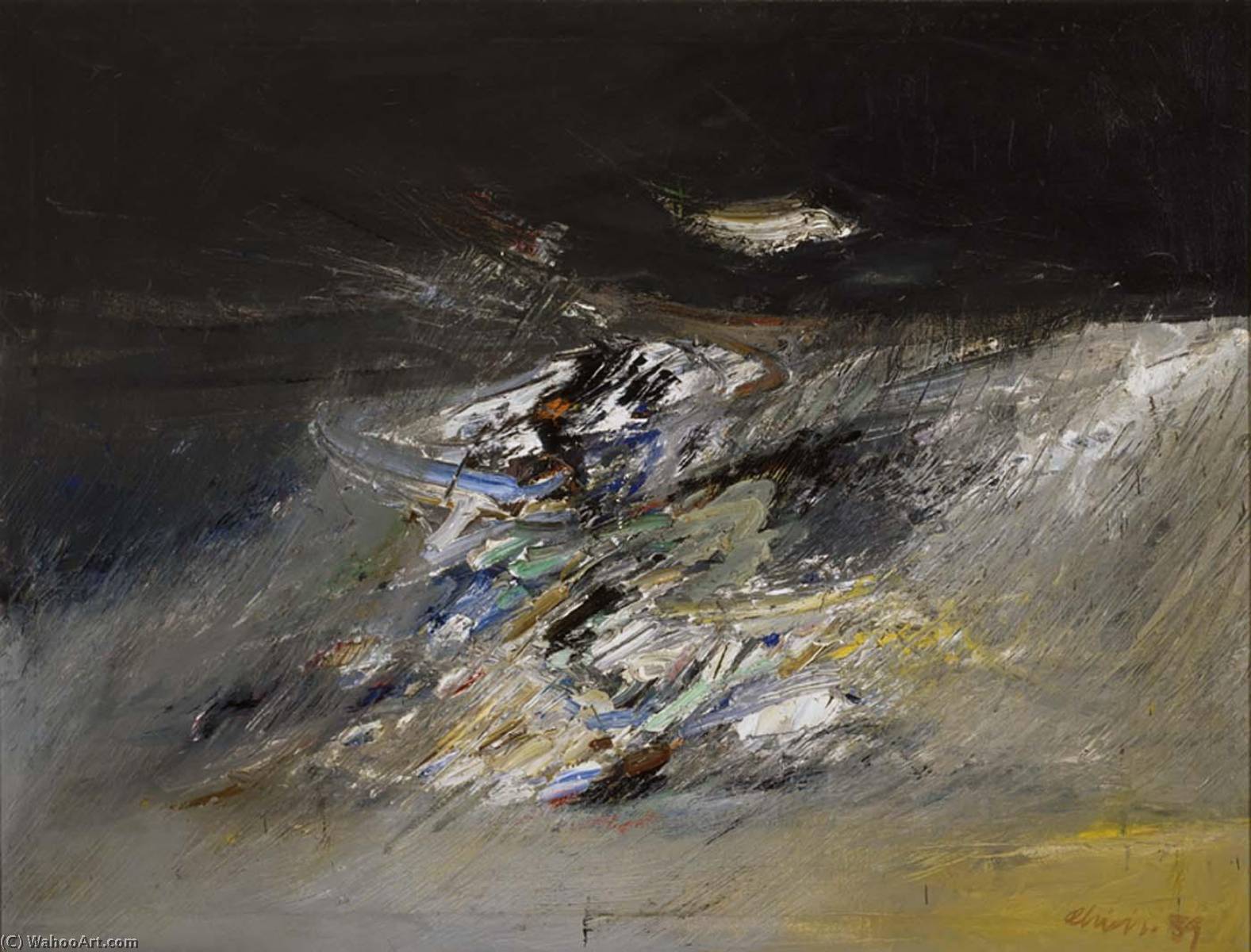 Seascape, 1959 de Nathan Oliveira (1928-2010, United States) Nathan ...