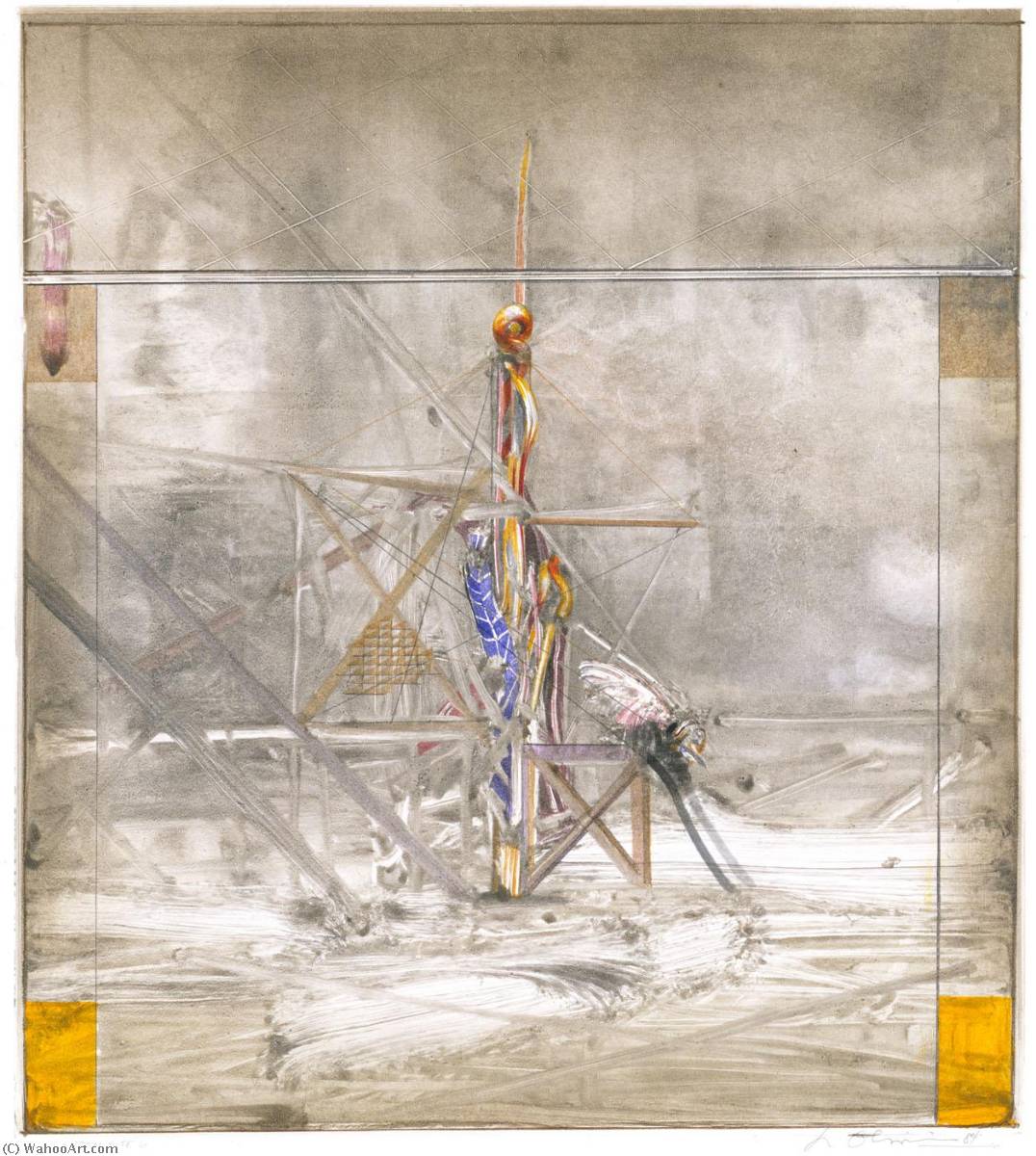 London Site 6, 1984 by Nathan Oliveira (1928-2010, United States ...