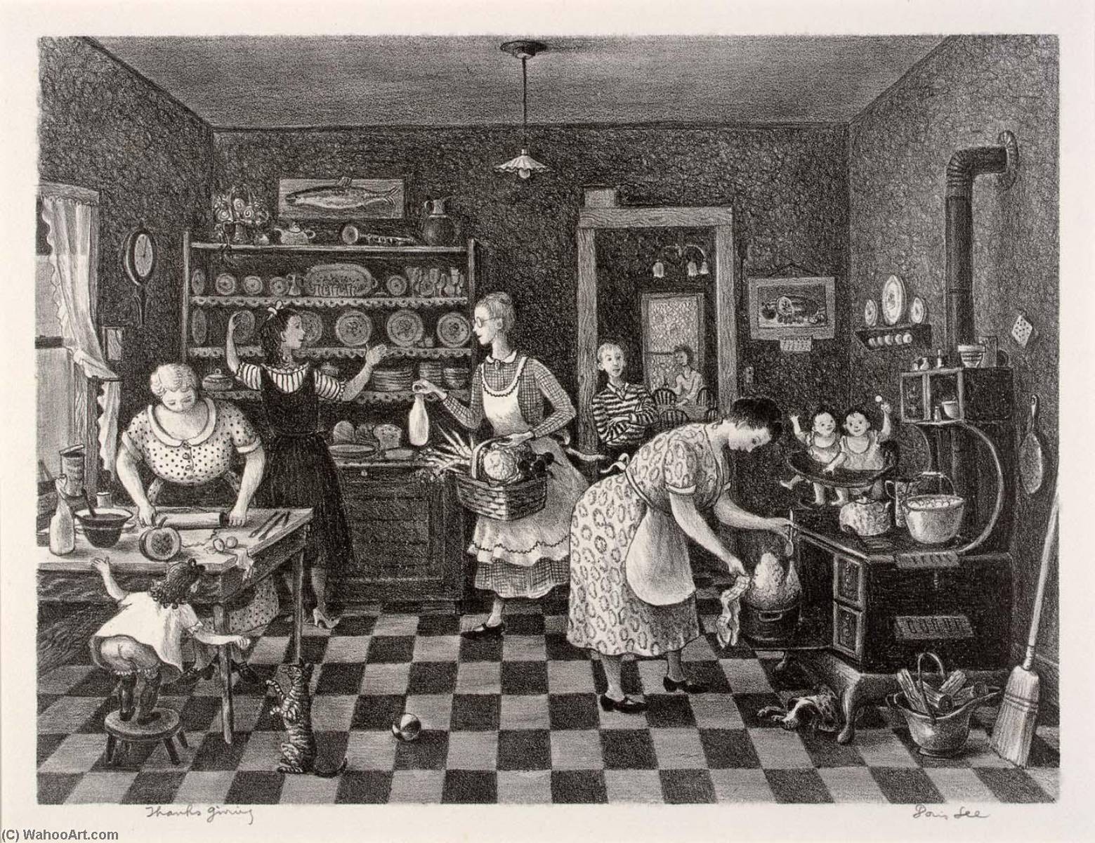 Obter Gravura De Qualidade De Museu Acção de Graças, 1942 por Doris Lee ...