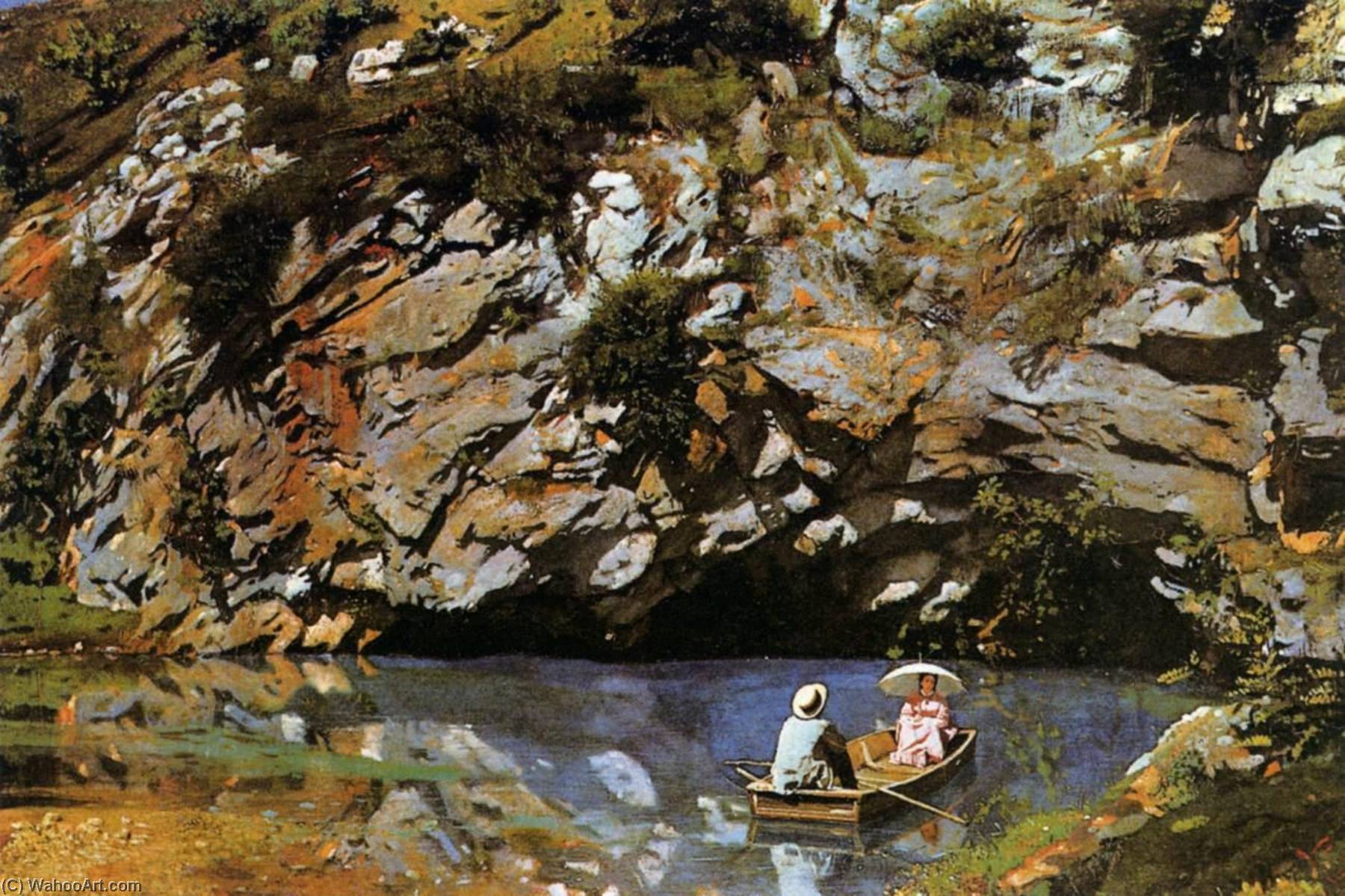 Oil Painting Replica The Source of the Gorgazzo, 1872 by Luigi Nono ...