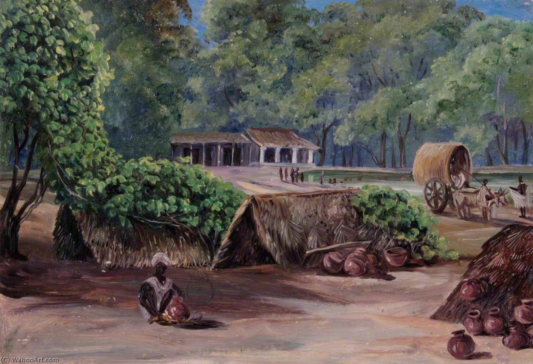 Indian Village Huts Paintings