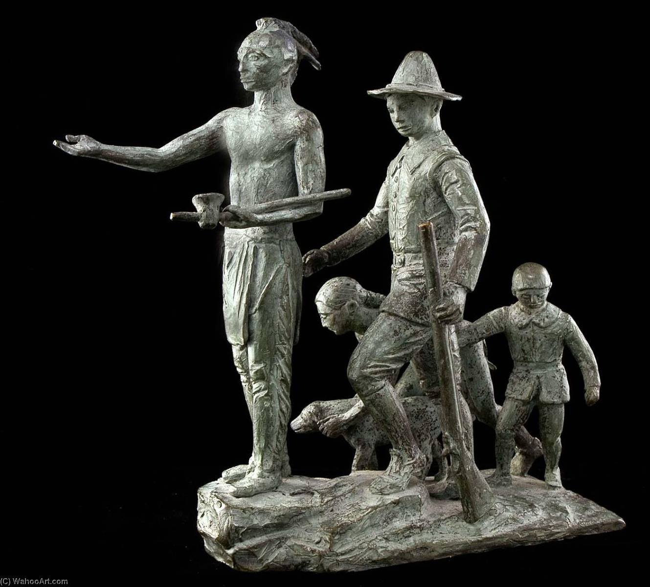 Order Artwork Replica Pilgrims Sketch, 1961 by Paul Manship (Inspired ...