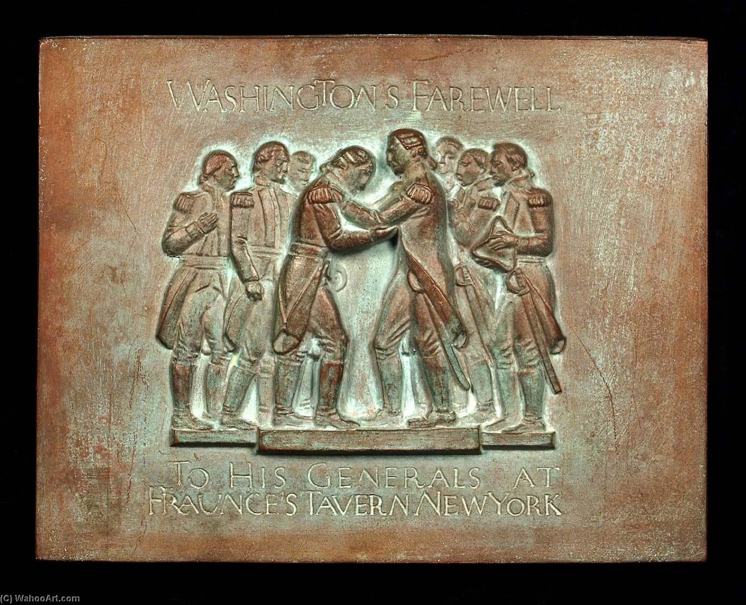 Oil Painting Replica Washington`s Farewell by Paul Manship (Inspired By ...