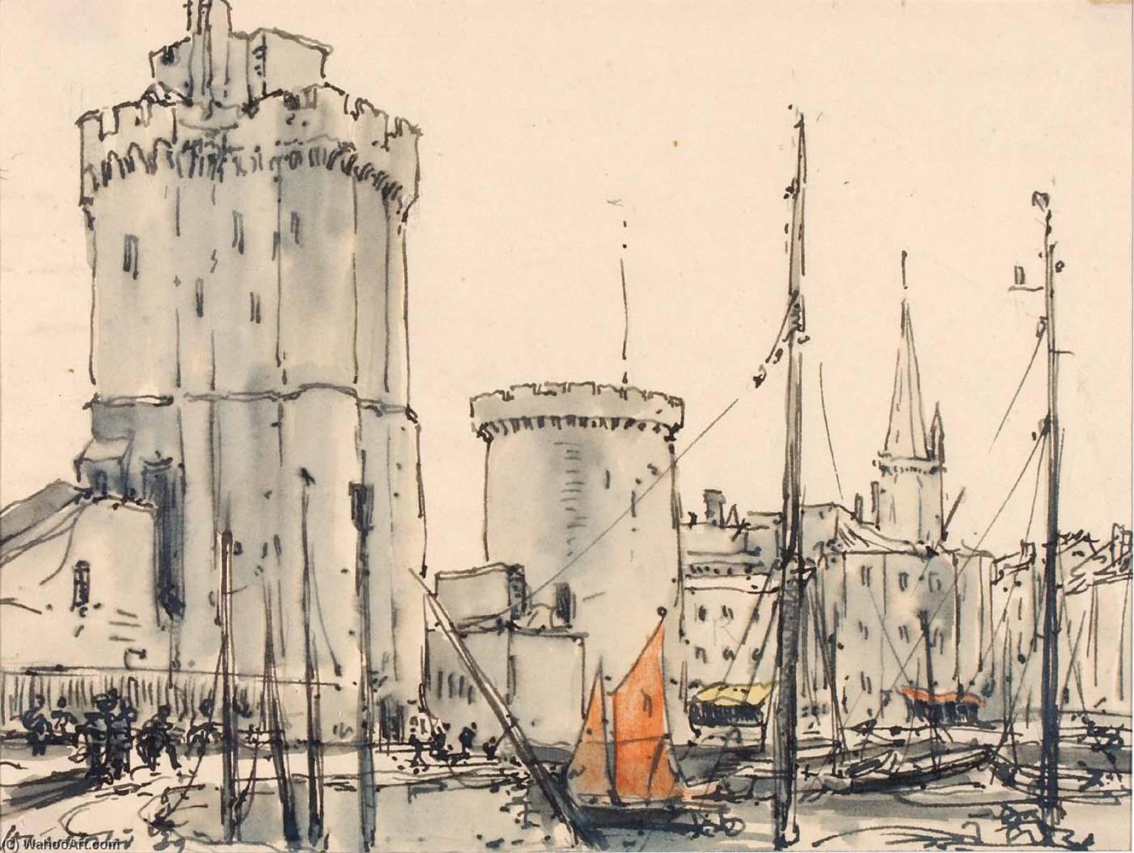 Get Paintings Reproductions La Rochelle Harbour Entrance, 1939 by ...