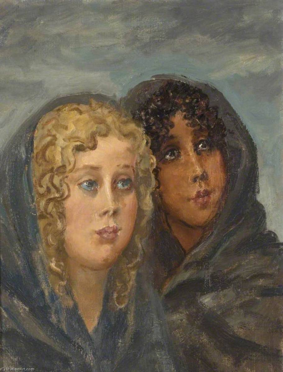 藝術再現 两个朋友 通过 Augustus Edwin John (灵感来自) (1878-1961, United States ...