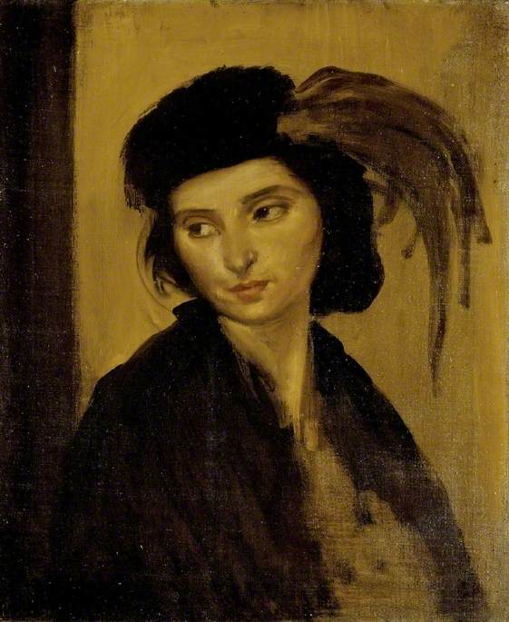 Art Reproductions Dorelia with a Feathered Hat, 1906 by Augustus Edwin ...