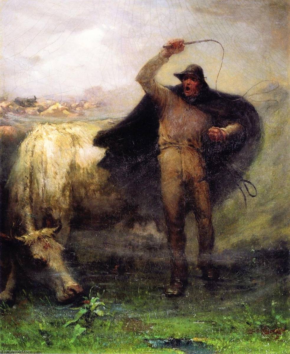 Purchase Oil Painting Replica The Drover, 1895 by Elliott Daingerfield ...