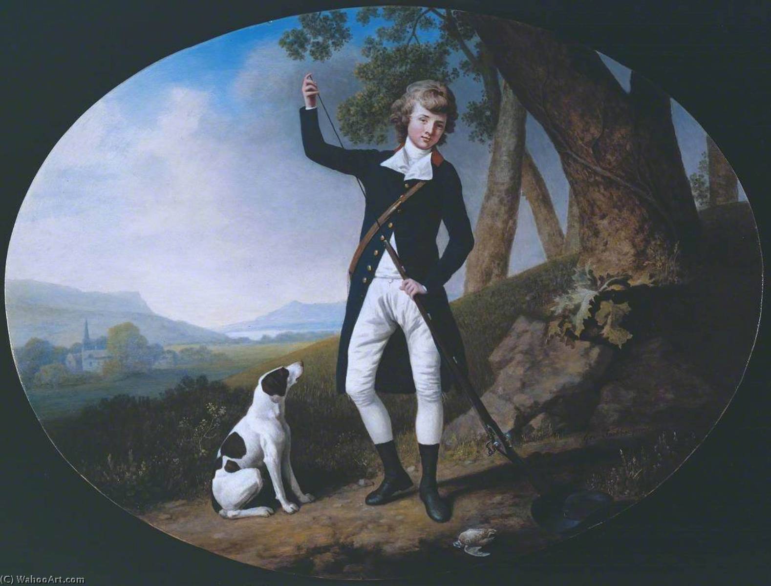 Oil Painting Replica Portrait of a Young Gentleman Out Shooting, 1781 ...