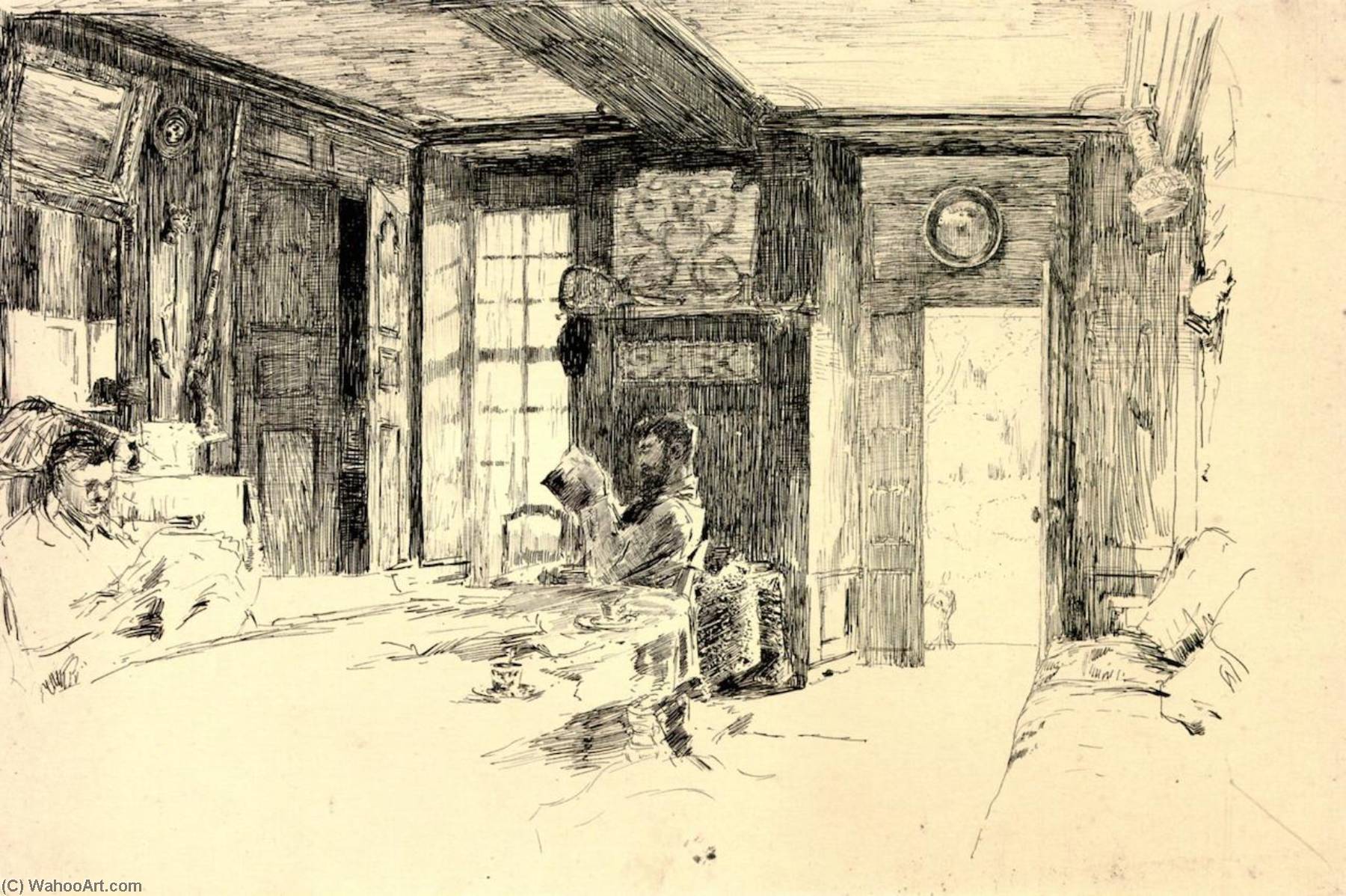 Get Paintings Reproductions Interior of the Farm, Giverny, 1887 by ...