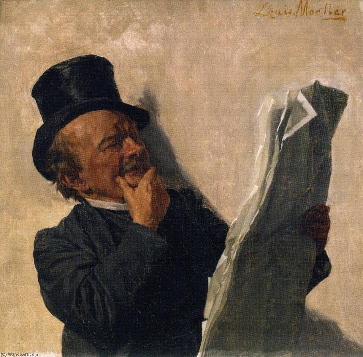 Get Art Reproductions The Evening News, 1889 by Louis Charles Moeller ...