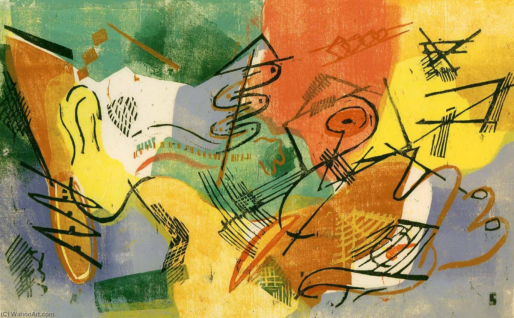 Purchase Oil Painting Replica Non Objective, 1939 by Louis Schanker ...