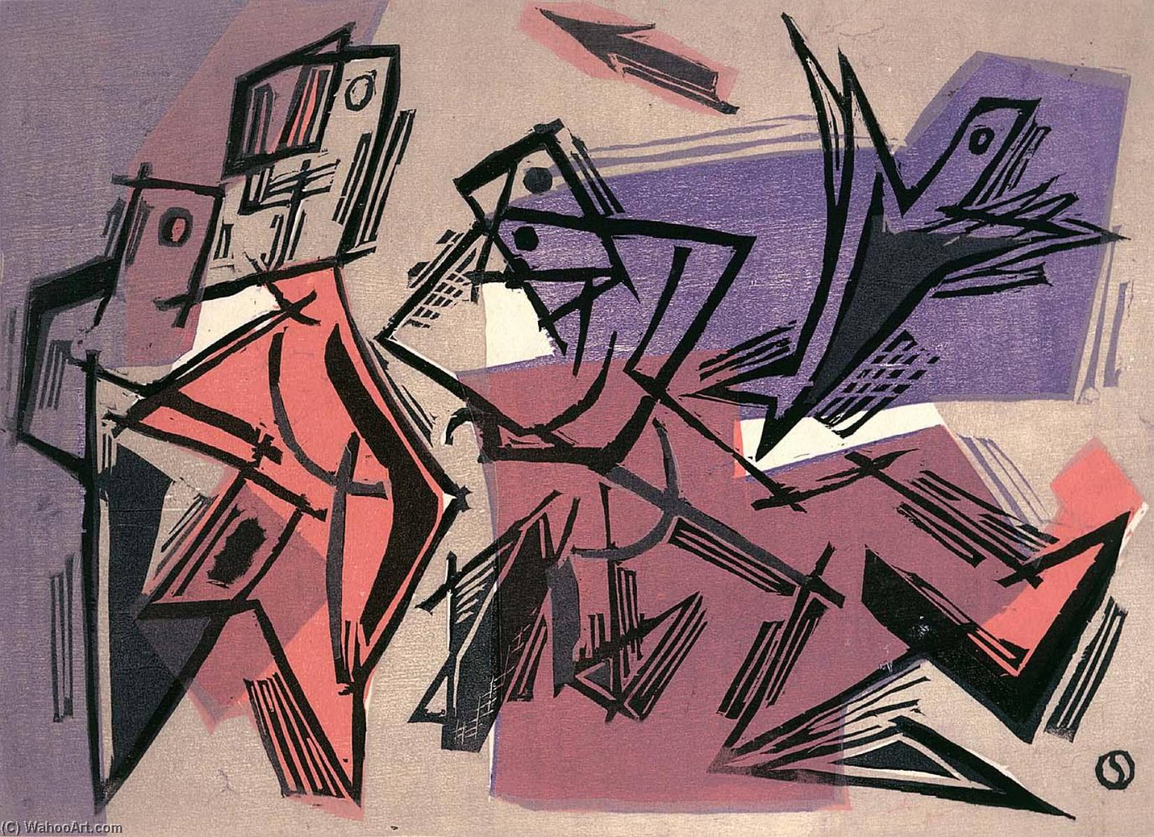 Get Art Reproductions Football Players by Louis Schanker (Inspired By ...